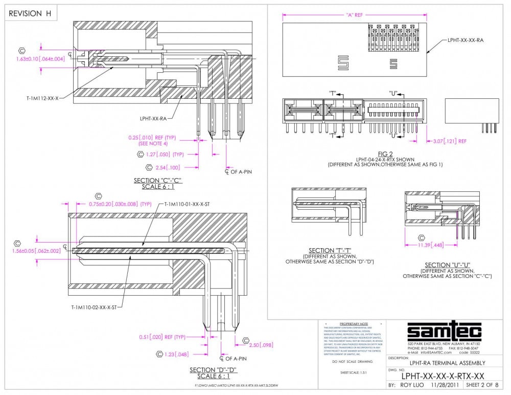 LPHT-RA terminal assembly drawing page 2
