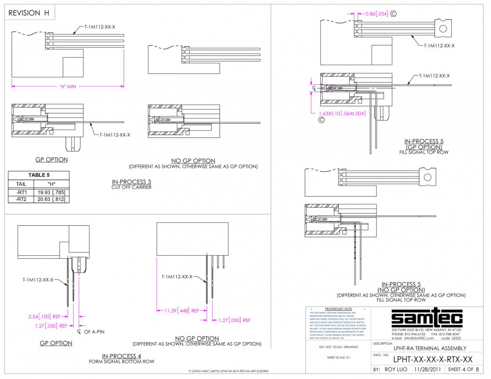 LPHT-RA terminal assembly drawing page 4