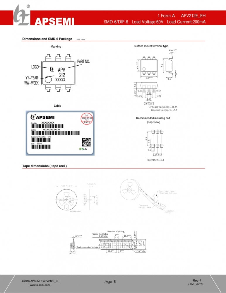 APV212E datasheet page 5