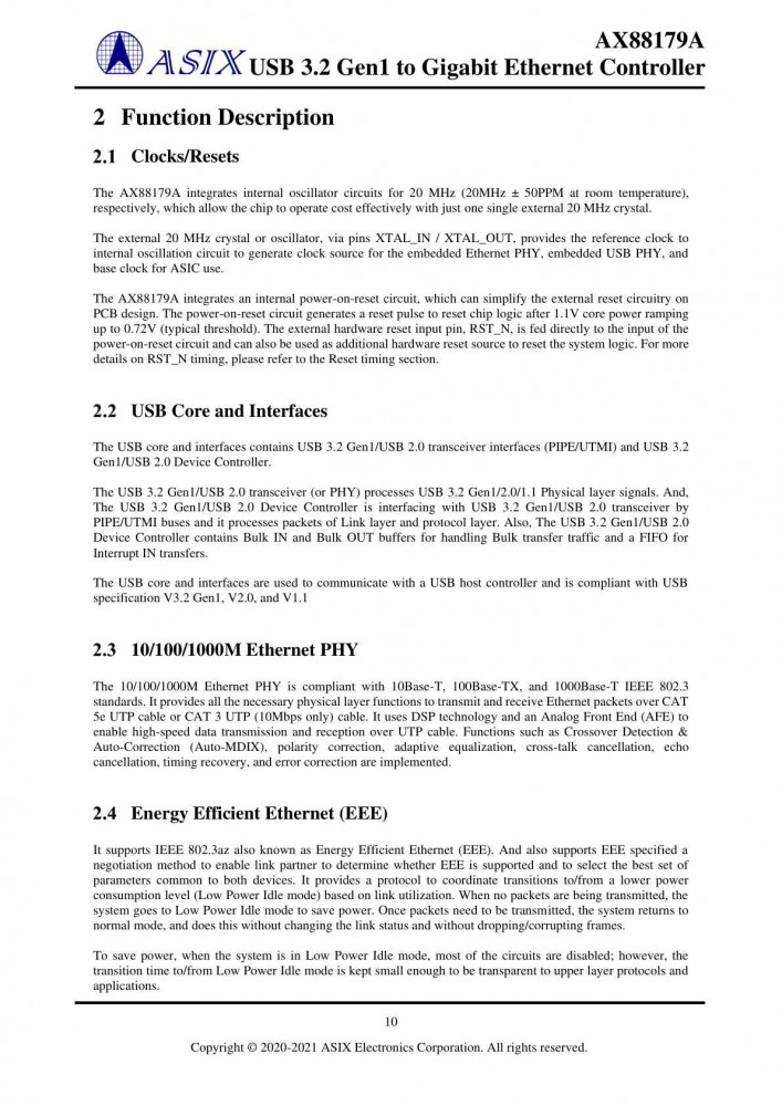 AX88179AQF datasheet page 10