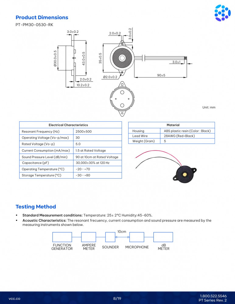 VCC PT Series document page 8