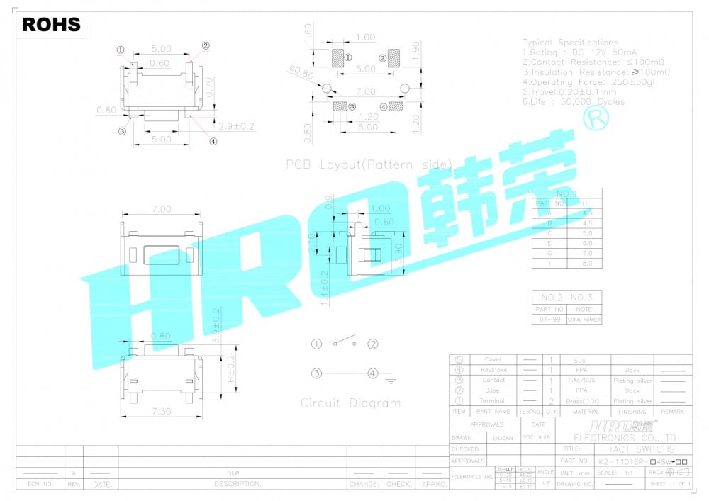 K2-1101SP-C4SW-01 technical drawing preview