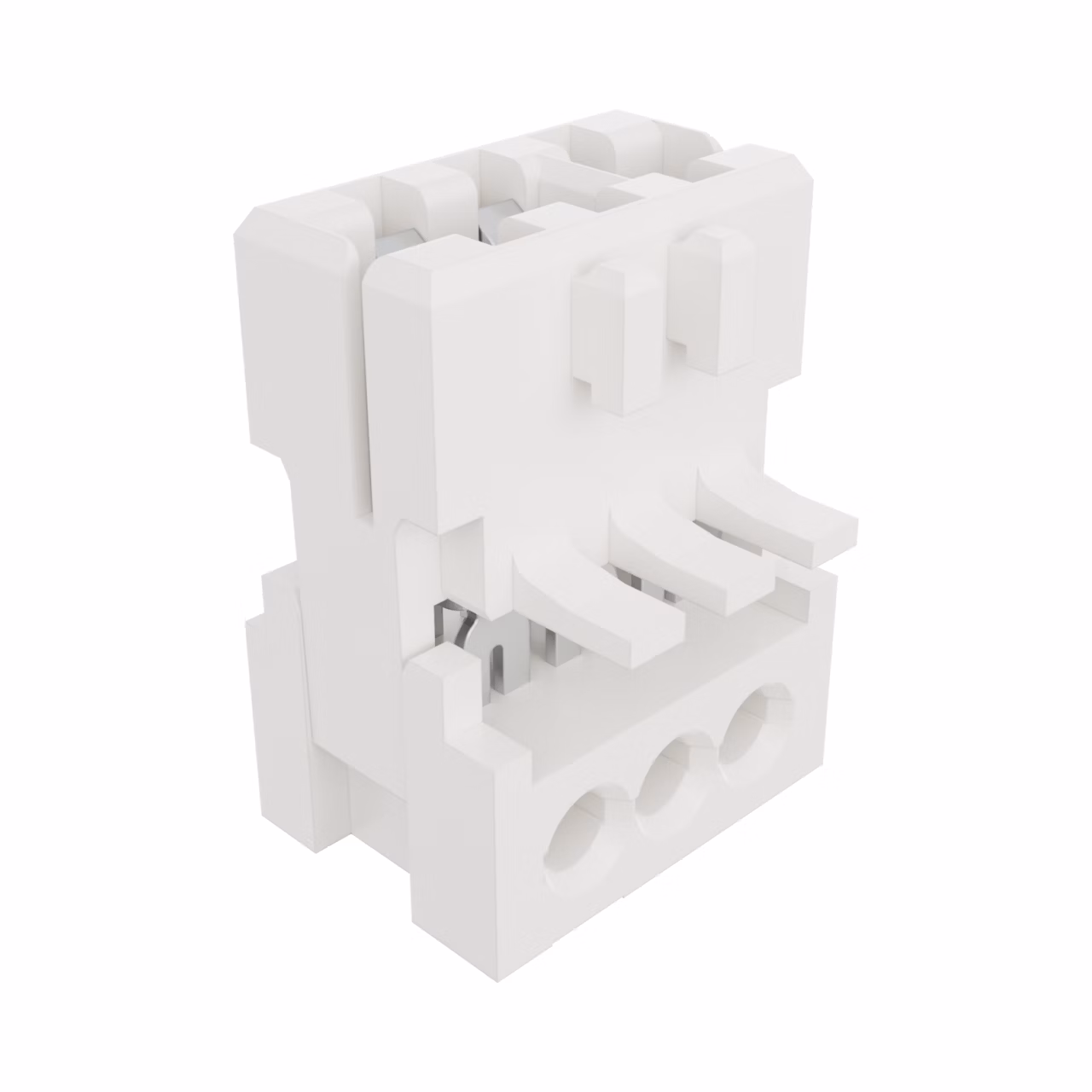 Appli-Mate RAST 2.5 IDT Connector, 2.50mm Pitch, Direct/Indirect, Female, Beaded Terminal, 3 Circuits, Position Keys A and D Removed, Slotted Endwalls, Polarizing Rib Between 2/3 for sale