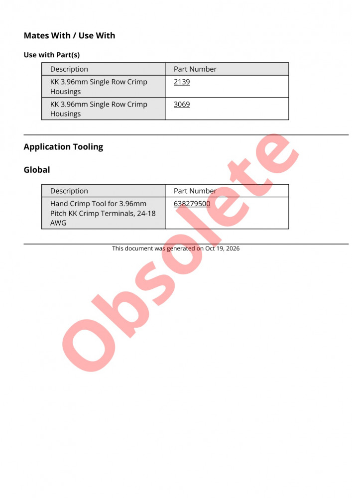 Molex KK 396 product specification preview, page 3