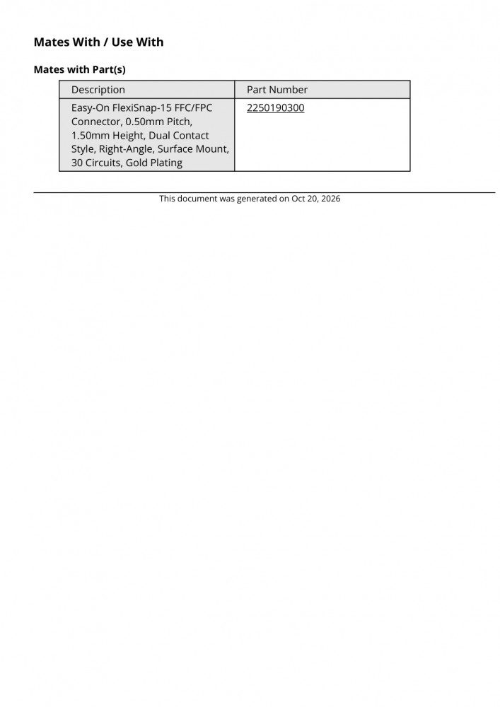 Molex FFC family specification page 3