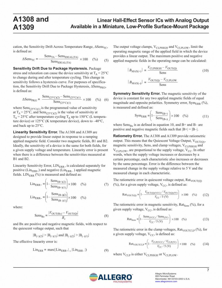 A1308 datasheet page 7