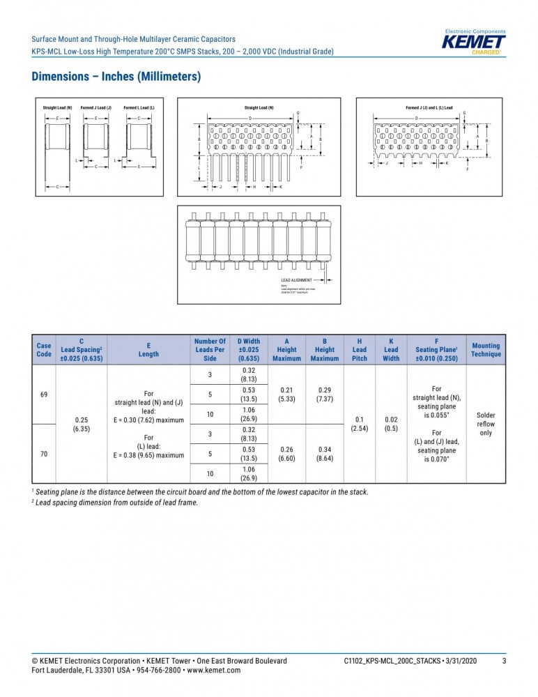 KEMET KPS-MCL datasheet page 3