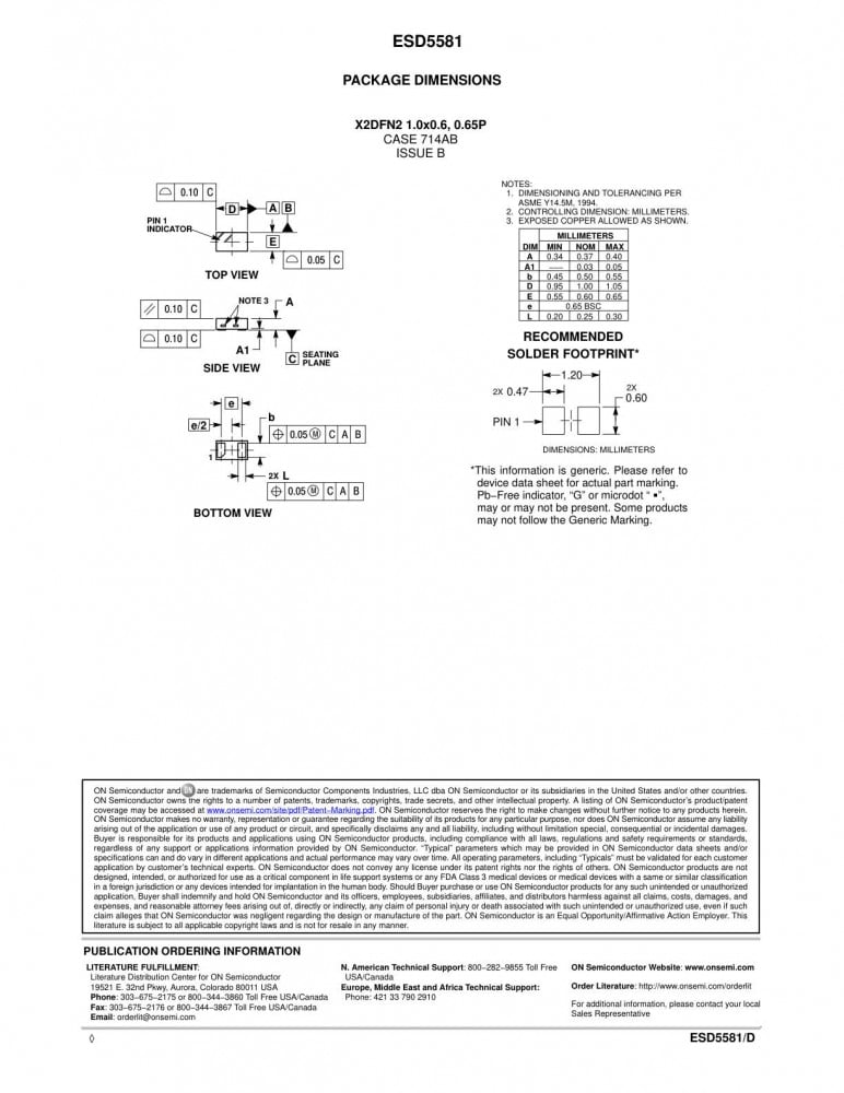 ESD5581N2T5G datasheet page 8