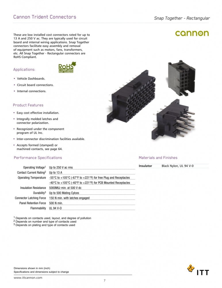 ITT CANNON Trident documentation page 7