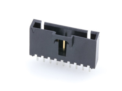 2.54mm Pitch SL Header, Single Row, Vertical, 3.05mm Pocket, Shrouded, 4.06mm Tail Length, 9 Circuits, 0.76µm Gold (Au) Selective Plating, Tin (Sn) Tail Plating