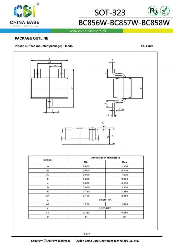 CBI BC856BW datasheet page 4