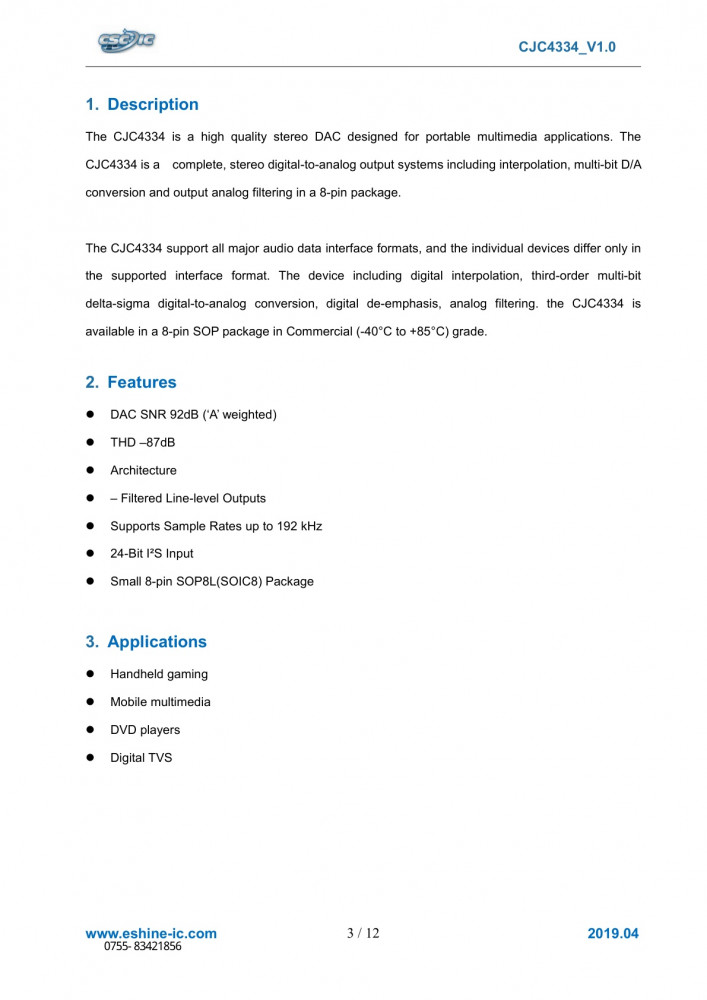 CJC4334 datasheet page 3