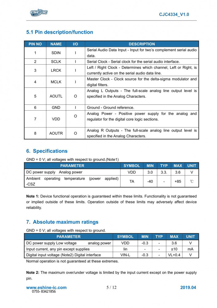 CJC4334 datasheet page 5