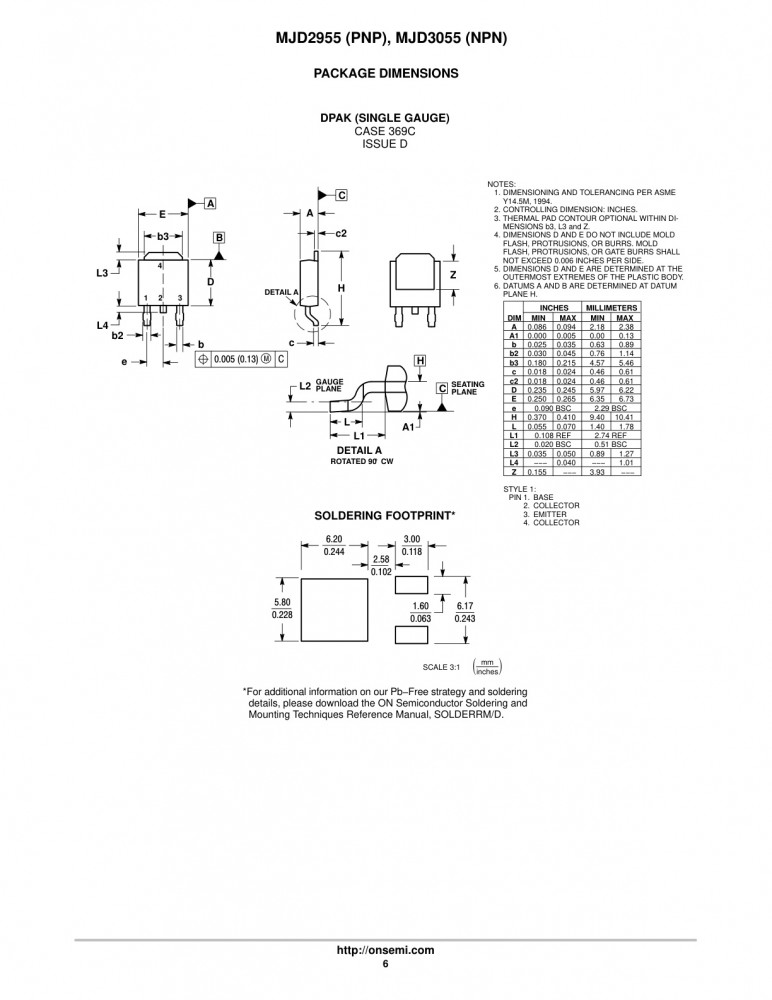 MJD3055T4G datasheet page 6