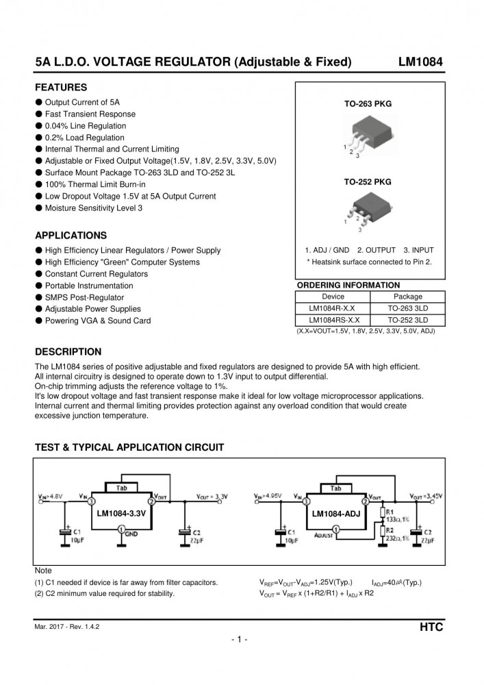 LM1084R-3.3 datasheet page 1