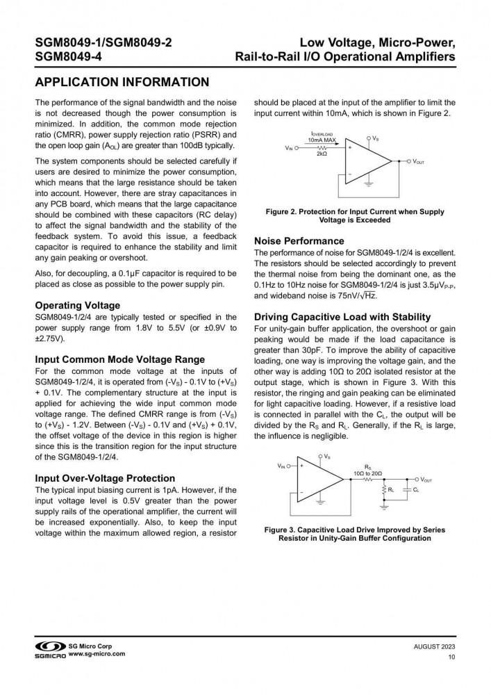 SGM8049 datasheet page 10