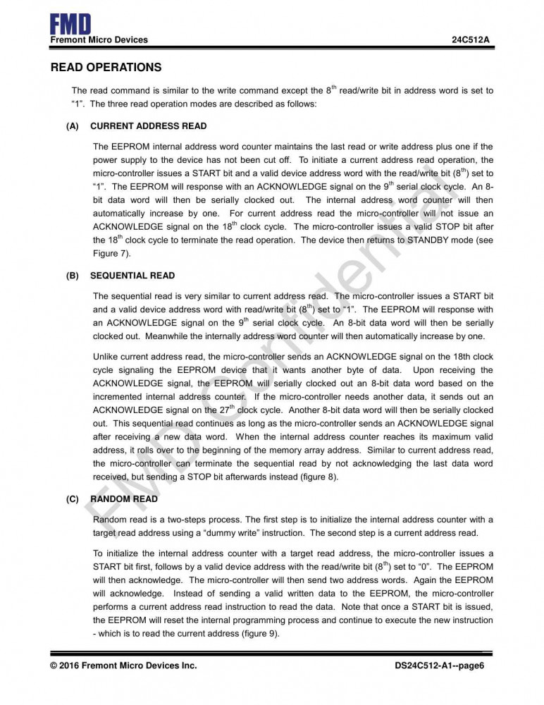 FT24C512A datasheet page 6