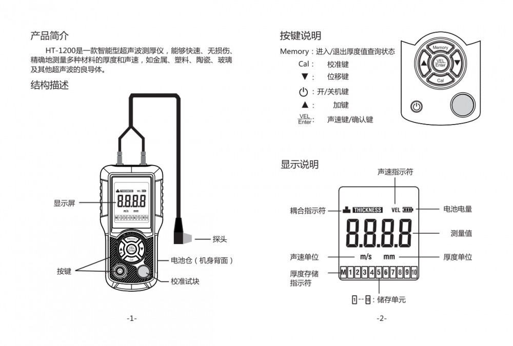 HT-1200 manual page 3