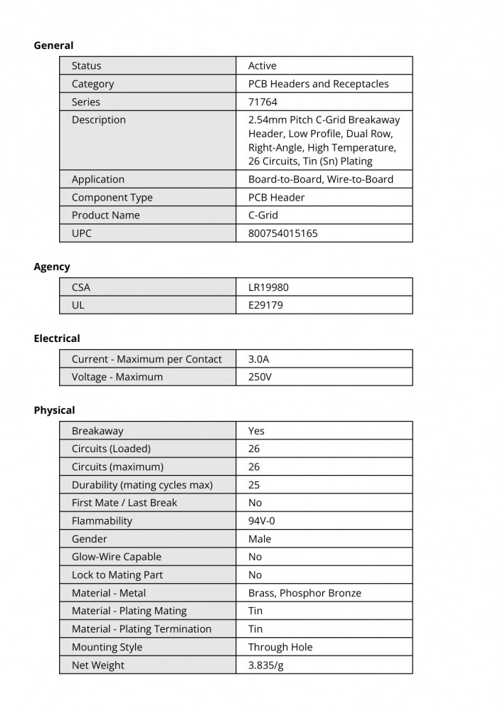 MOLEX 717640026 technical document image 2
