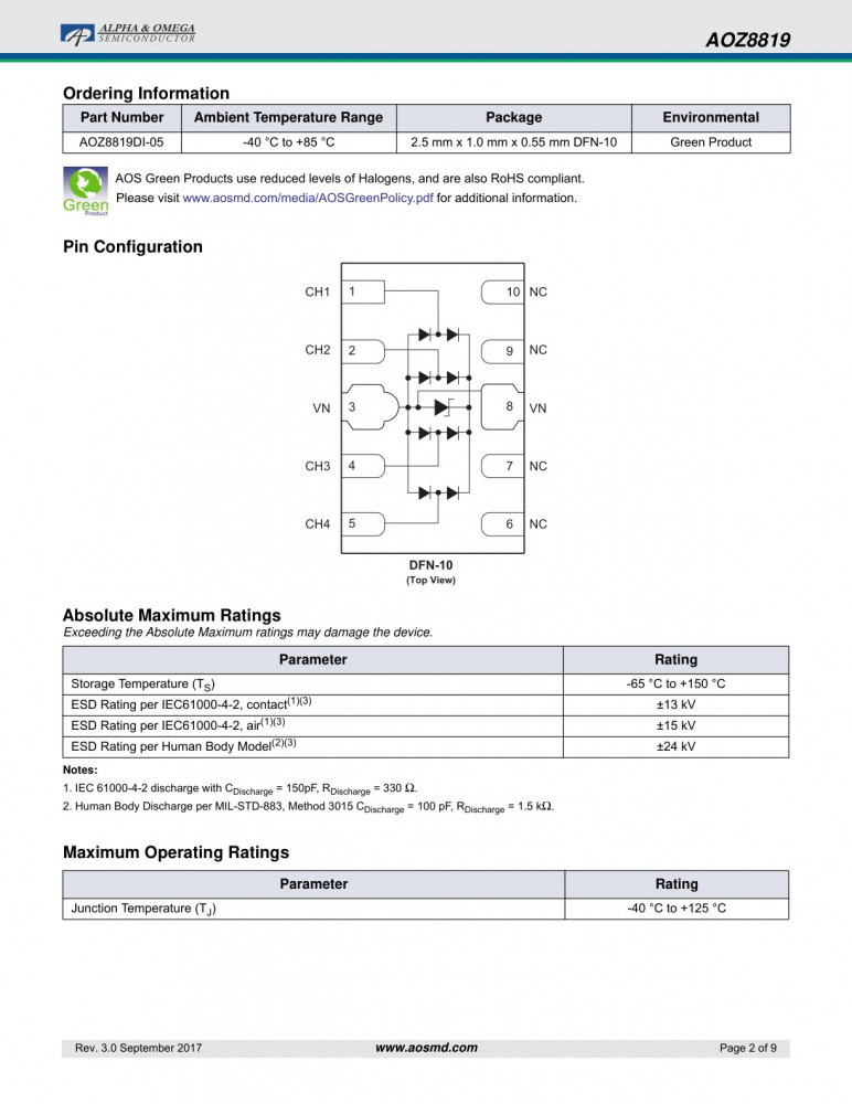 AOZ8819DI-05 datasheet page 2