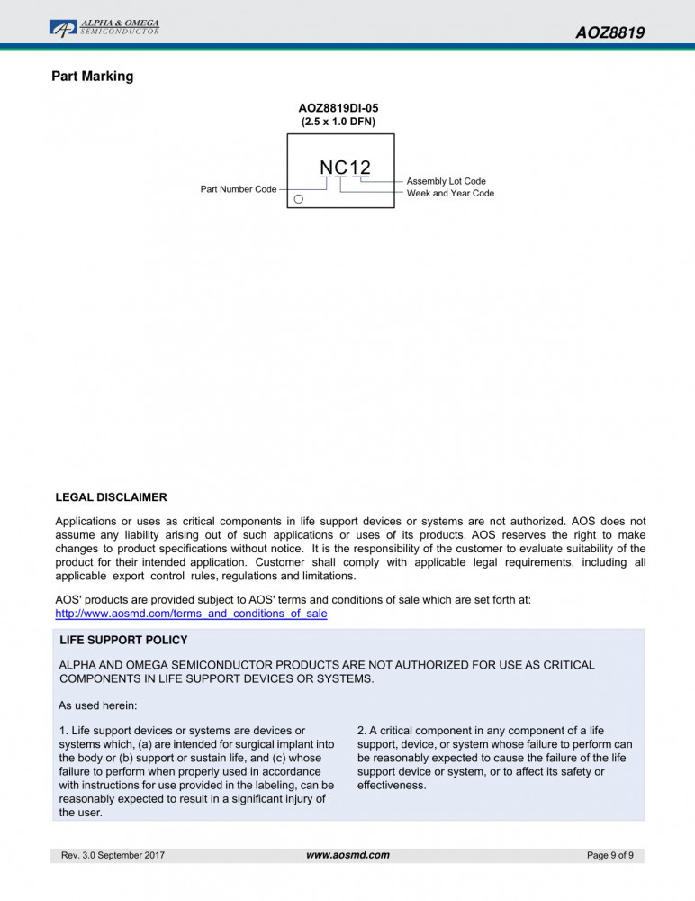 AOZ8819DI-05 datasheet page 9