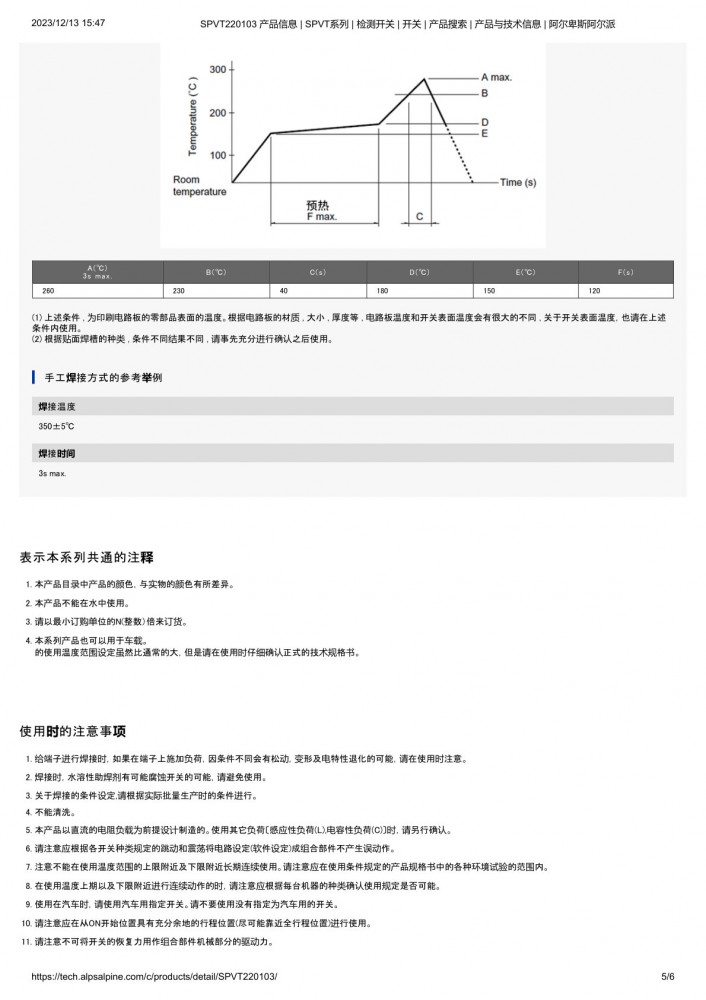 SPVT220103 technical document page 5