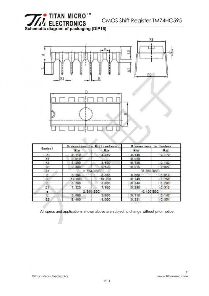 TM74HC595 datasheet page 7