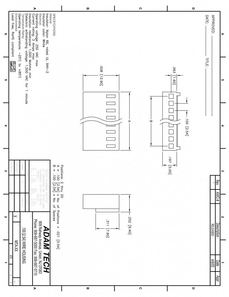 ADAM TECH MTA-12 technical document page