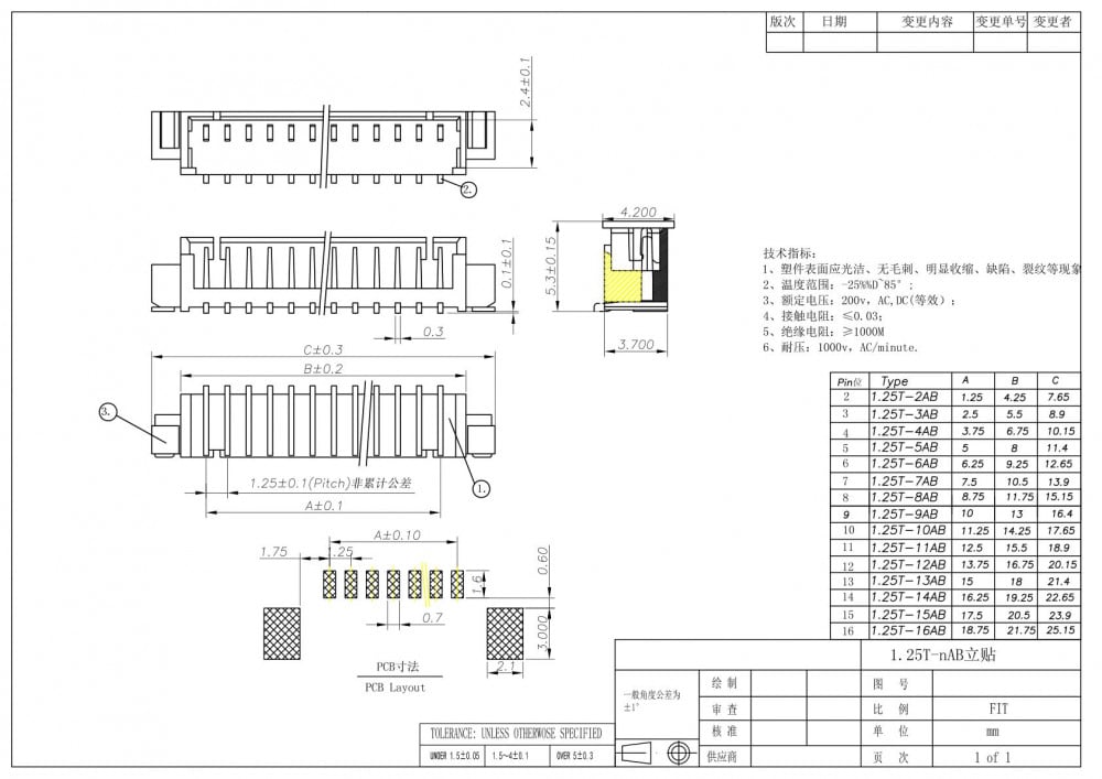 BOOMELE product specification page 1
