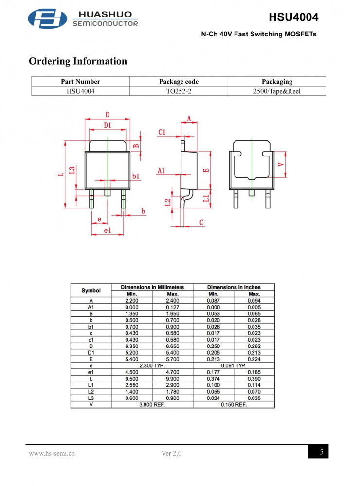 HSU4004 datasheet page 5