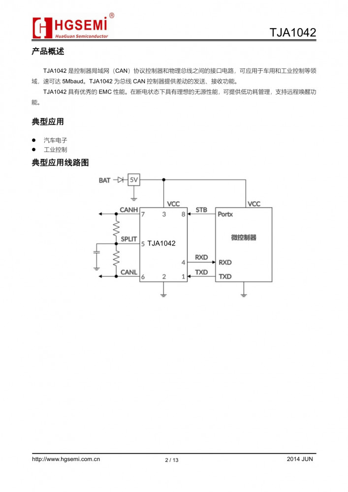 TJA1042M-3/TR datasheet page 2