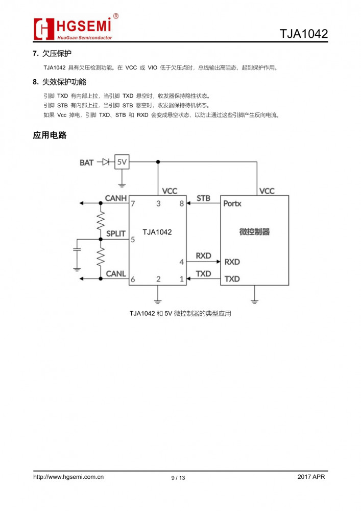 TJA1042M-3/TR datasheet page 9
