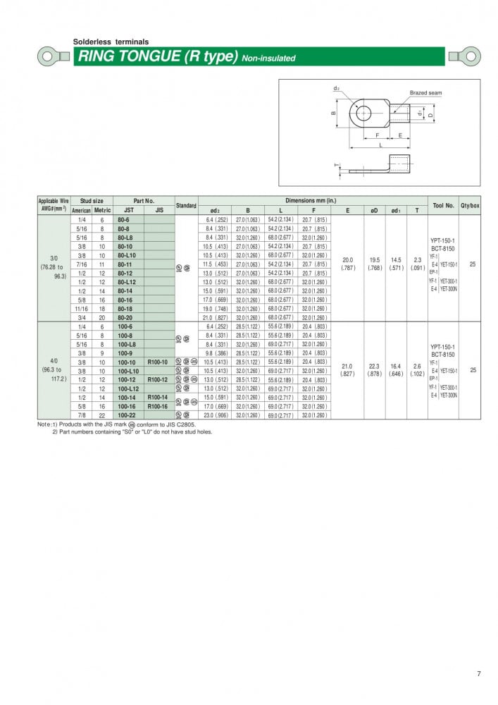 JST terminal catalogue page 6