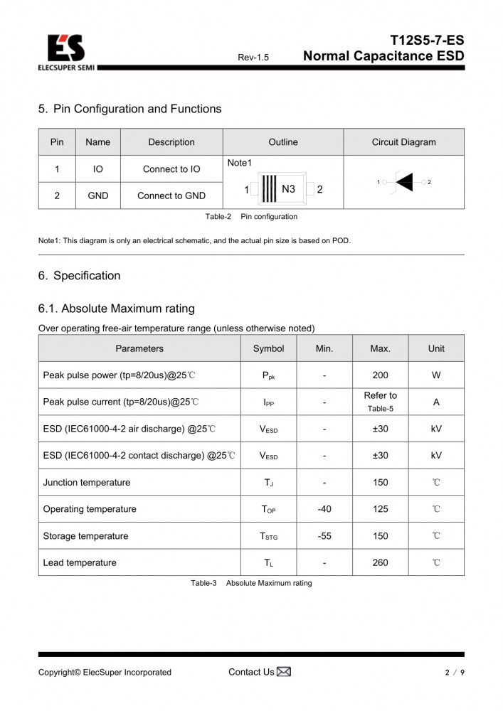 T12S5-7-ES datasheet page 2