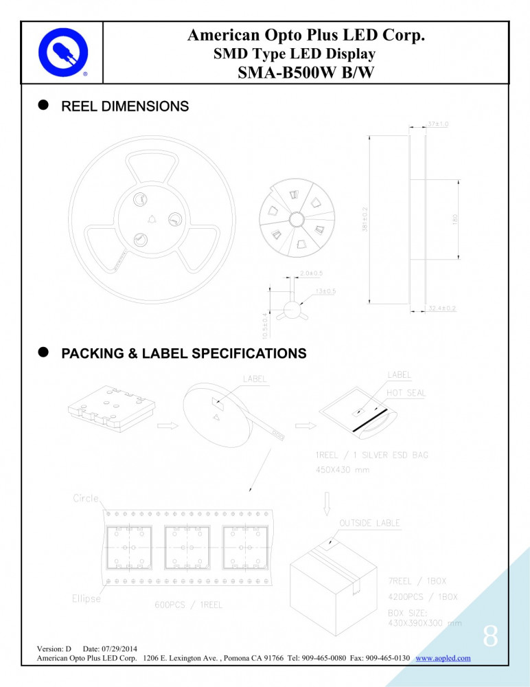 SMA-B500W B/W datasheet page 8