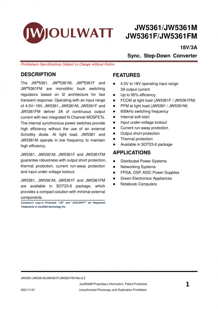 JW5361FMSOTB#TR datasheet page 1