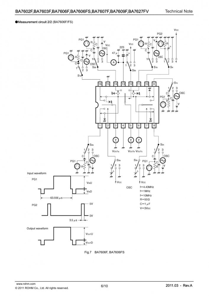 ROHM BA7603F family datasheet page 6