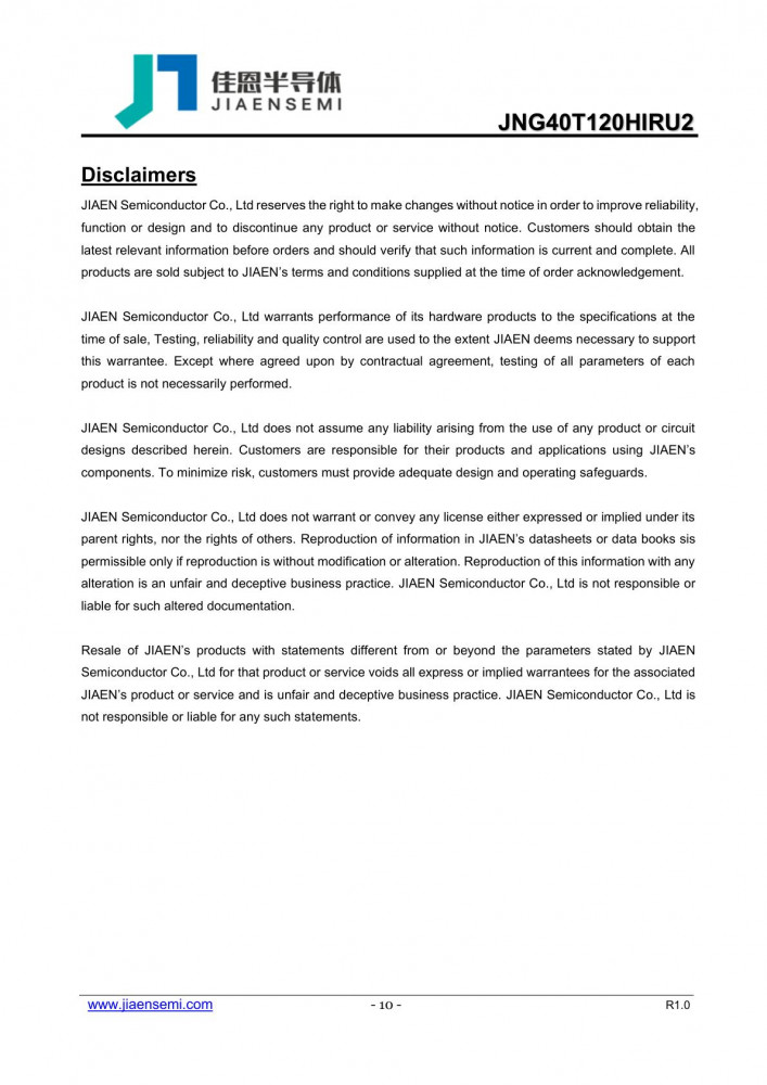 JNG40T120HIRU2 datasheet page 10