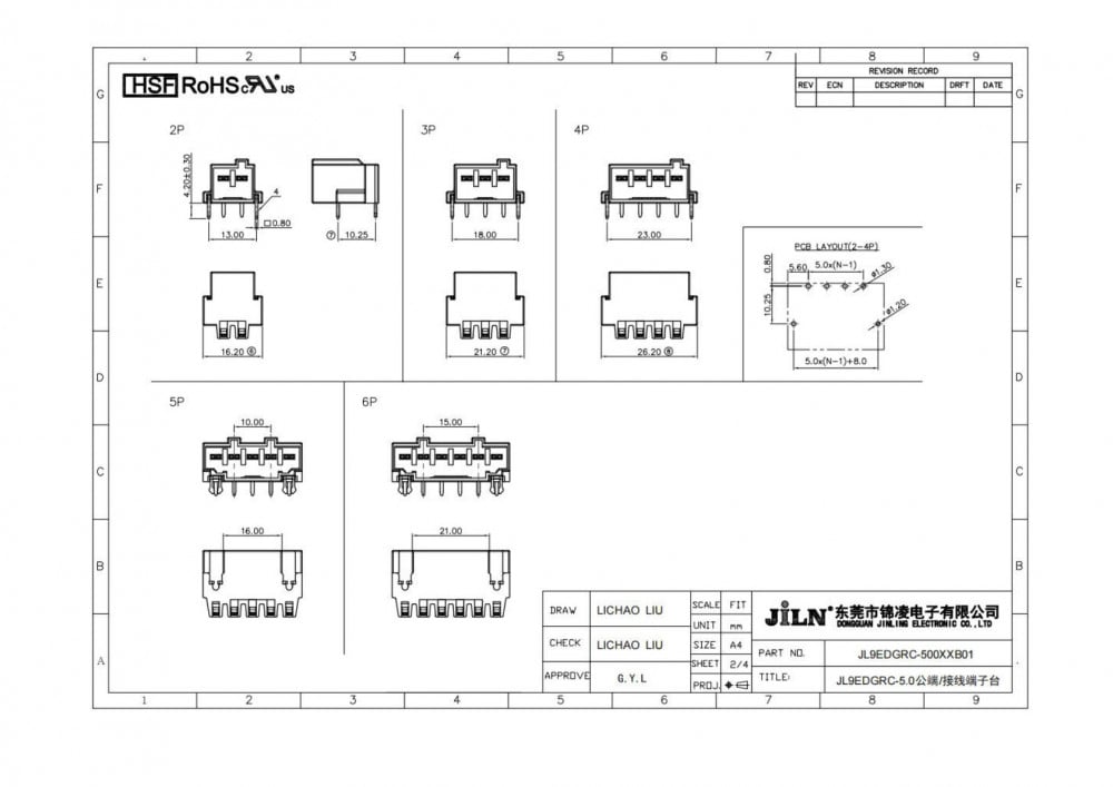 JL9EDGRC-50009B01 technical drawing page 2