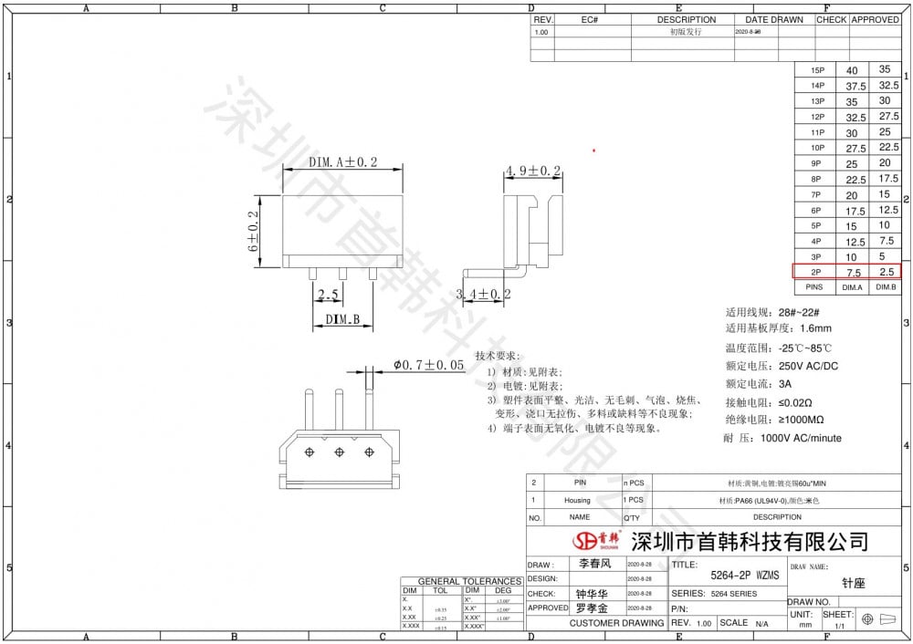 5264-2P WZMS specification page 1