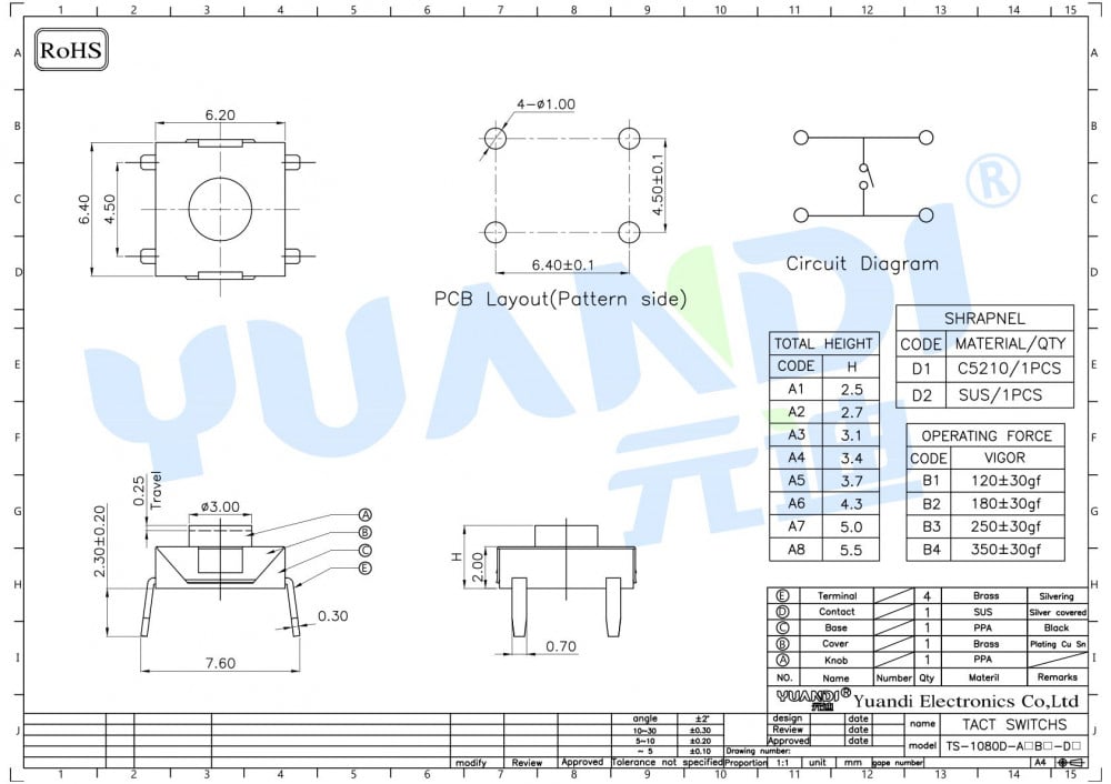 YUANDI TS-1080D-A3B3-D2 technical document image