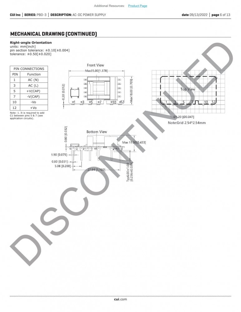CUI PBO-3-S5-B datasheet page 6
