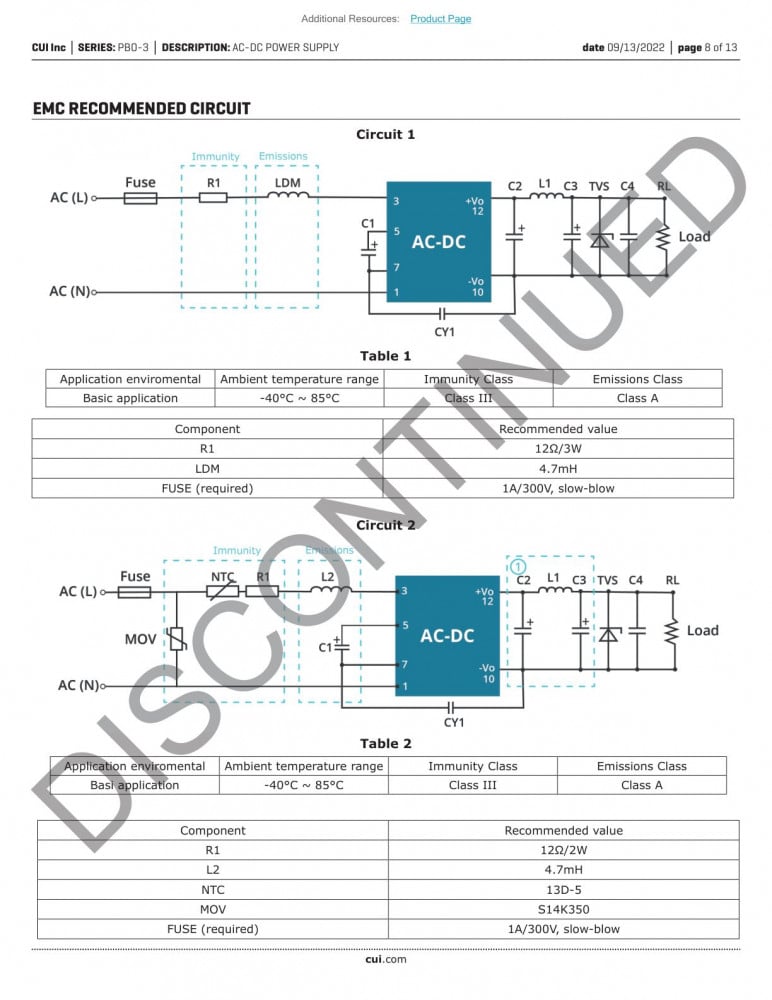 CUI PBO-3-S5-B datasheet page 8