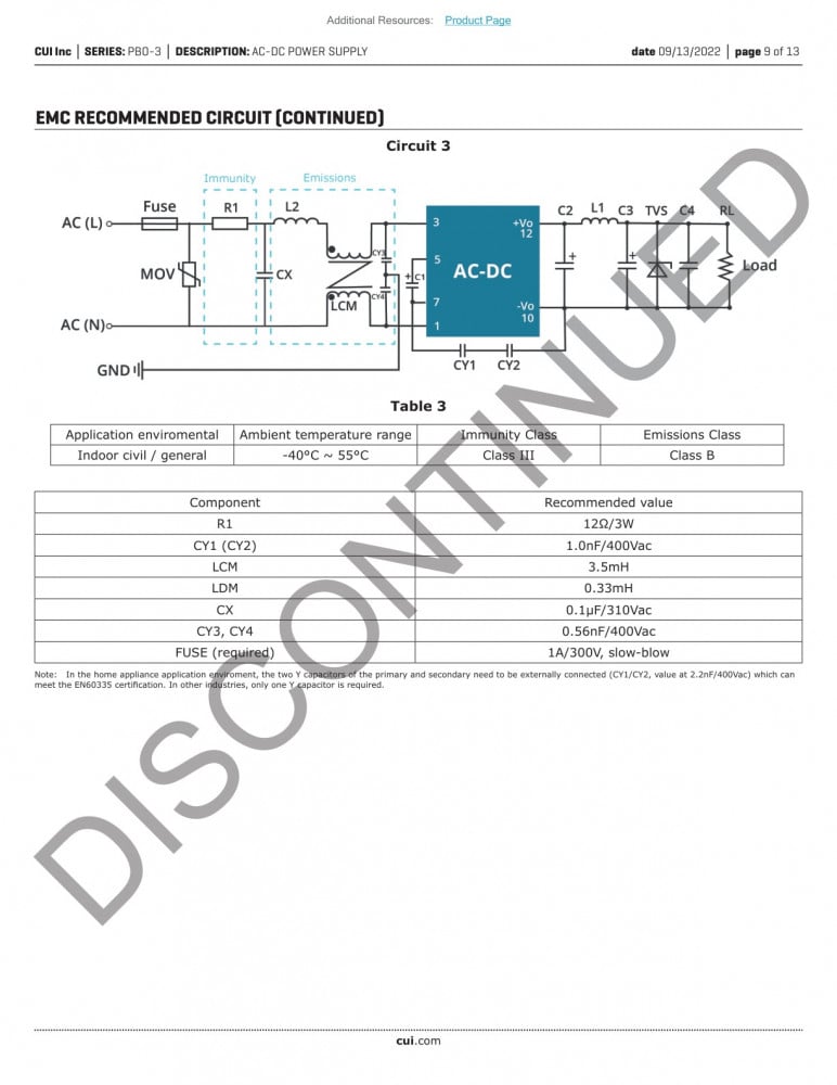 CUI PBO-3-S5-B datasheet page 9