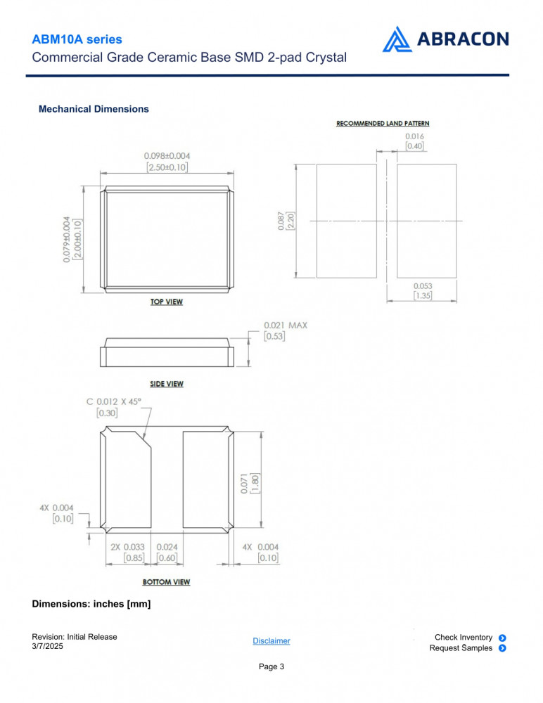 ABM10A datasheet page 3