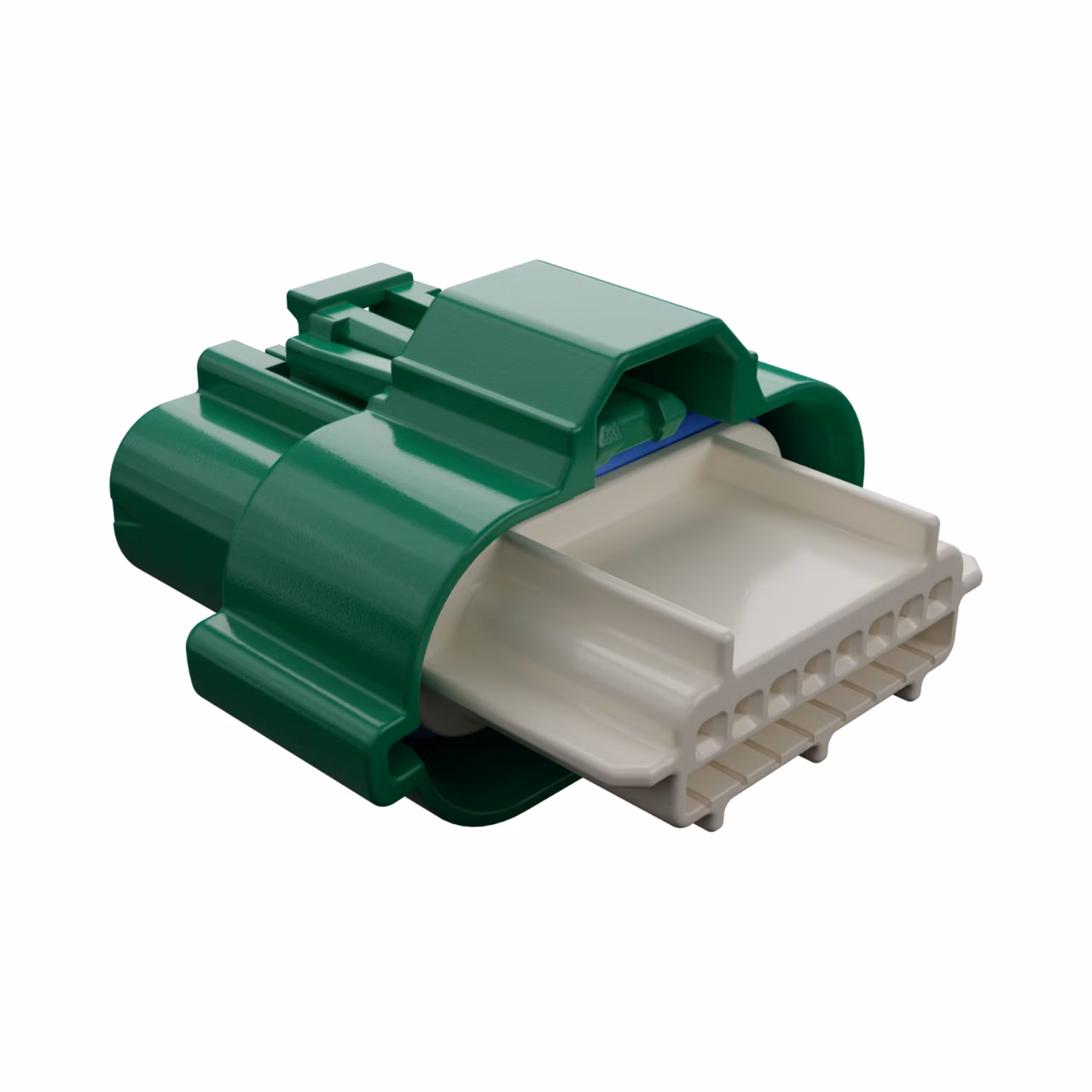 Squba Sealed Receptacle Assembly, 1.80mm Pitch, Single Row, 8 Circuits, Green for sale