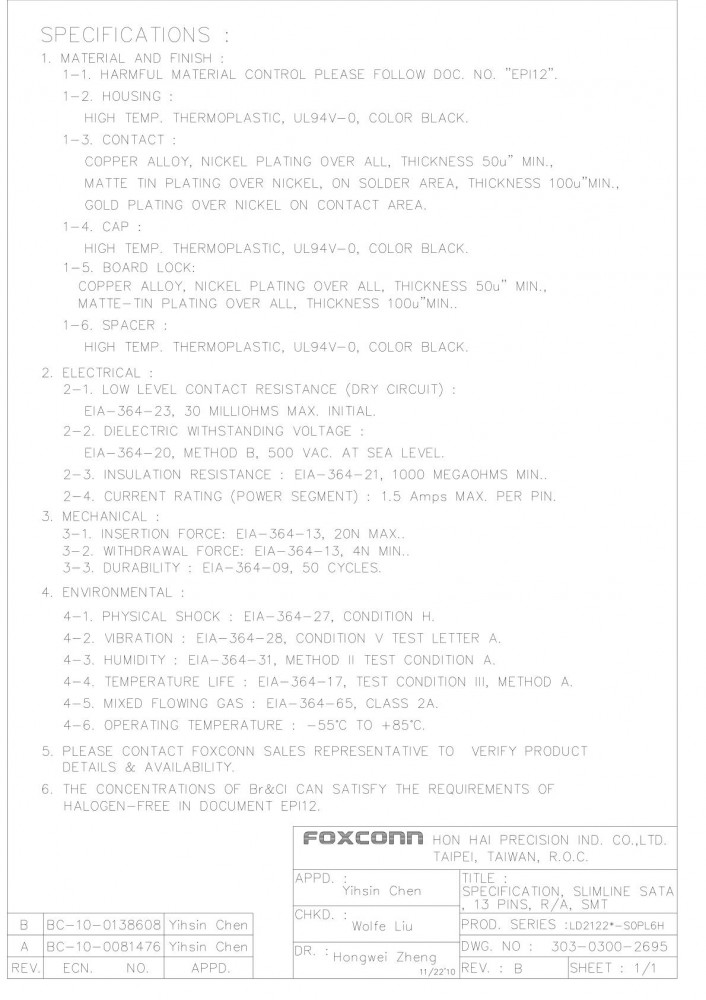 FOXCONN LD2122F-S0PL6H document page 4