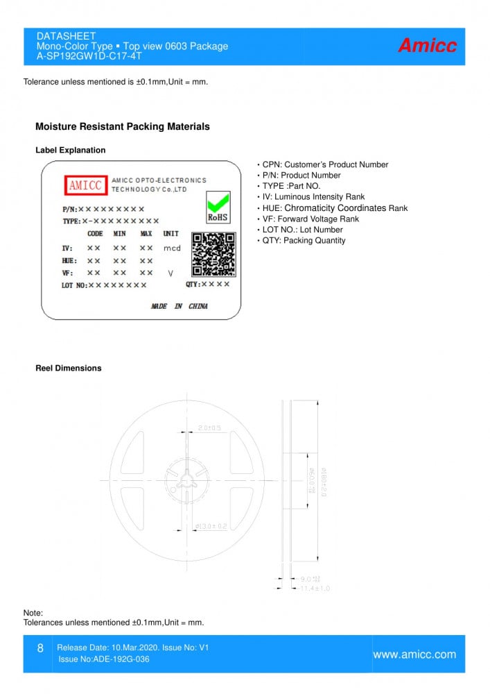 A-SP192GW1D-C17-4T approval sheet page 8