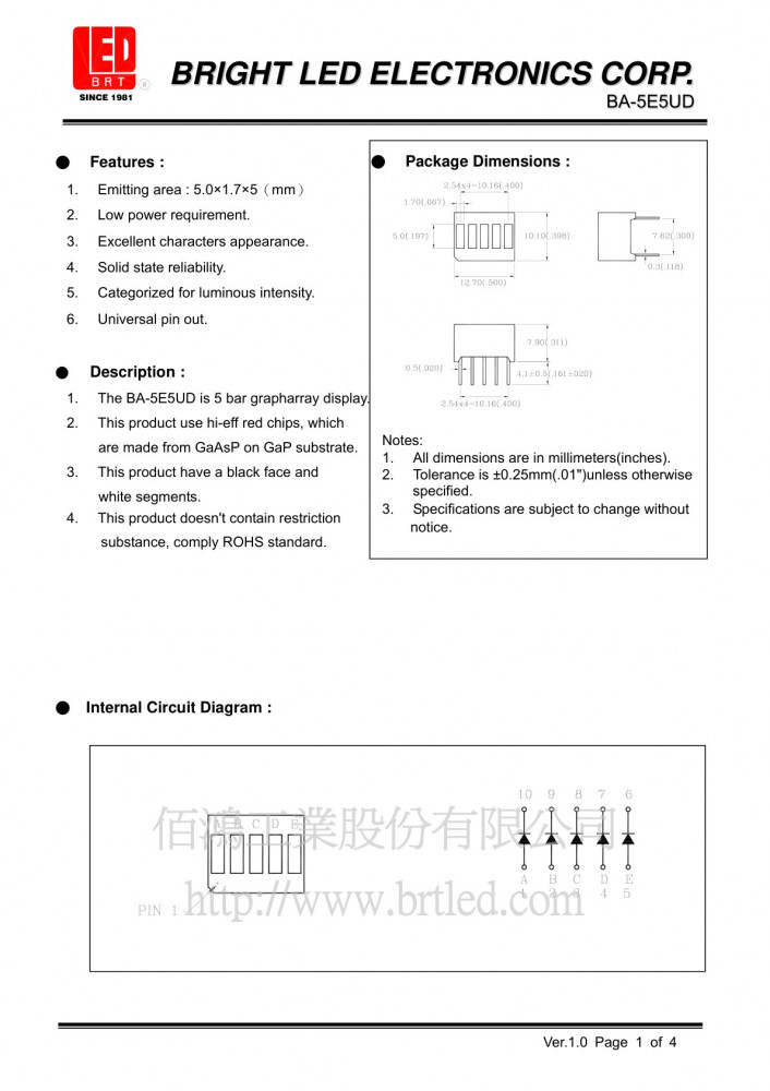 BA-5E5UD datasheet page 1