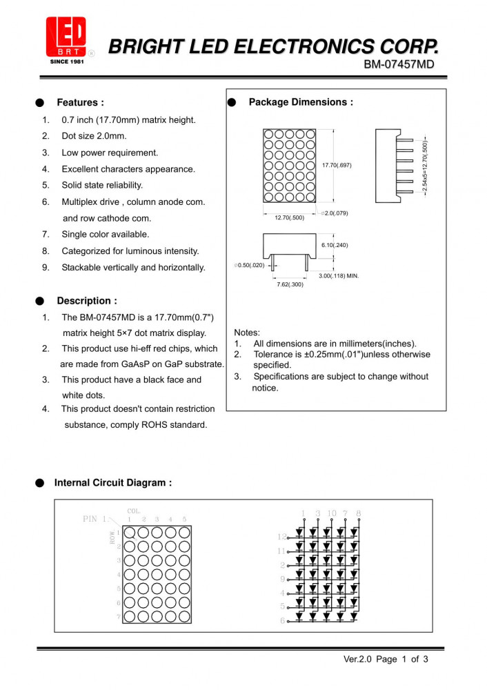 BM-07457MD datasheet page 1
